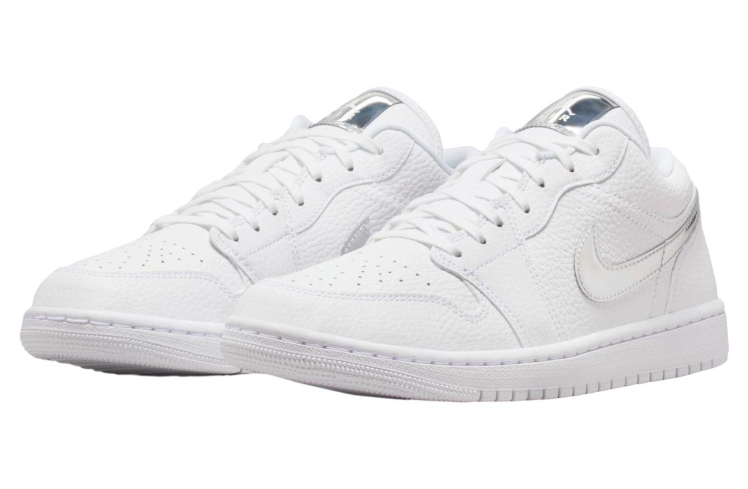 Air Jordan 1 Low White / Metallic Silver - Jan 2026 - IQ9381-100 ...