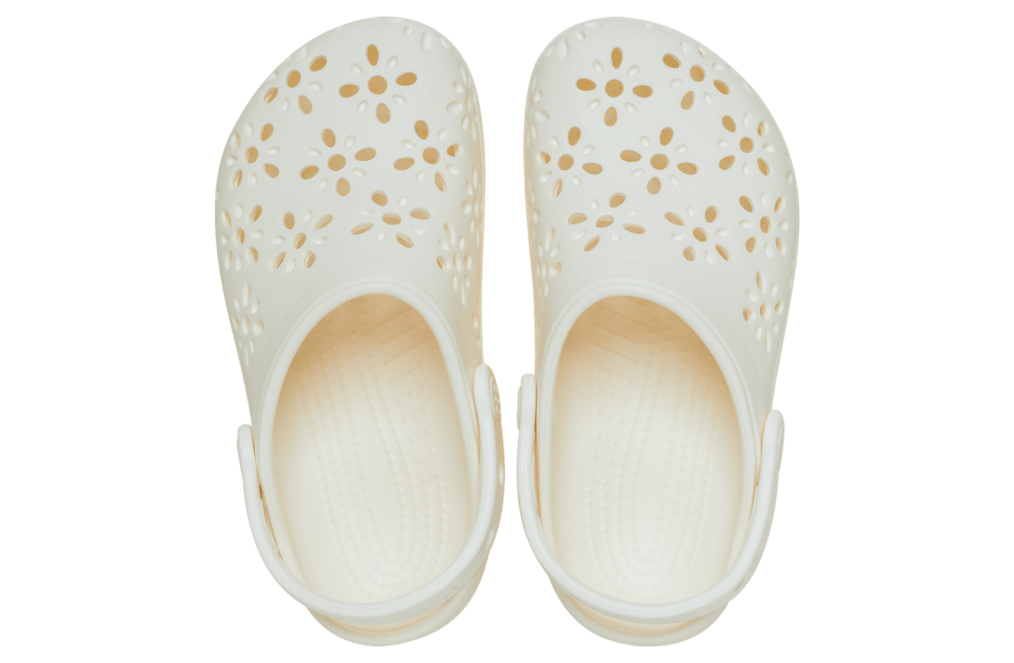 Crocs Classic Floral Cut-Out Clog GS Chalk - Aug 2024 - 210943-0WV ...