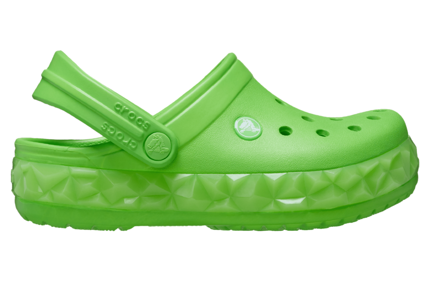 Crocs Crocband Geometric Glow-in-the-dark Band Clog GS Green Slime ...